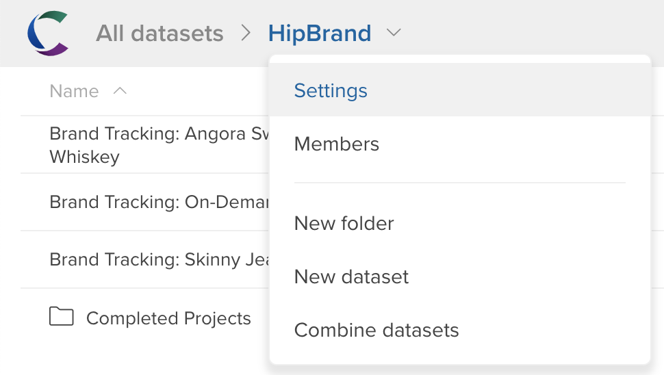 Organizing datasets into folders – Help Center